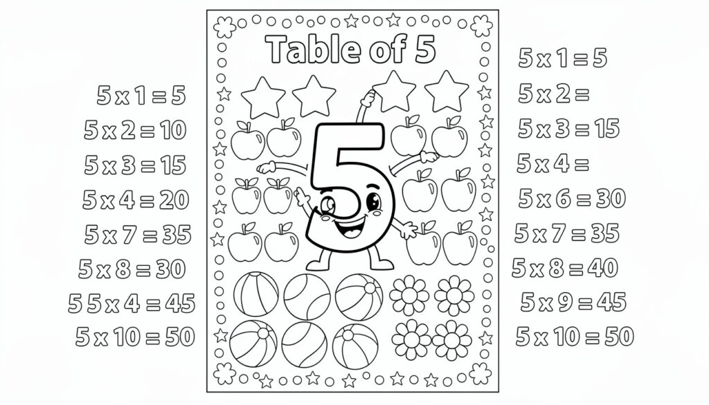 Coloriage magique : table de 5, une activité éducative à ne pas manquer